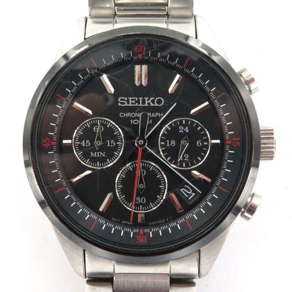 SEIKO 6T63-00F0 CHRONOGRAPH 100M QUARTZ LARGE MENS WATCH + ORIGINAL ...