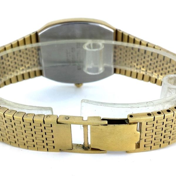 Vintage Citizen Quartz Gold-Plated CQ Watch 4153979SB Rectangular 28mm ...