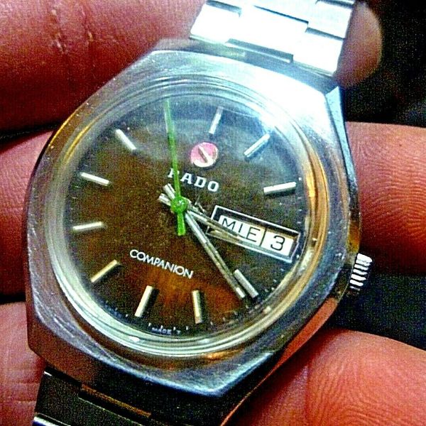 Mens 36mm RADO COMPANION 17j Automatic ETA 2879 SS 8" wrist | WatchCharts