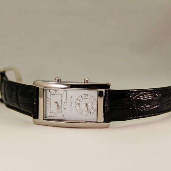 FS: Aviator-brand dual-time zone rectangular watch | WatchCharts ...