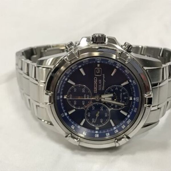 Seiko Solar Chronograph Stainless Steel Men's Watch - SSC141 MSRP: $375 ...