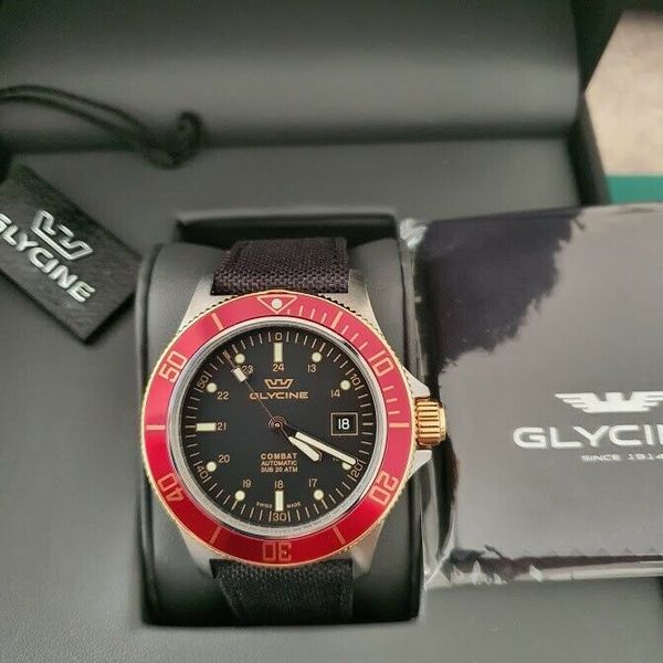 GLYCINE COMBAT SUB 42mm Automatic GL0092 - Absolute Pristine Condition ...