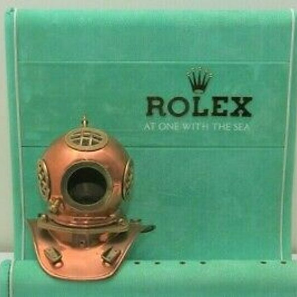 NICE AUTHENTIC ROLEX STORE DISPLAY DIVER'S HELMET FOR SUBMARINER WATCH ...