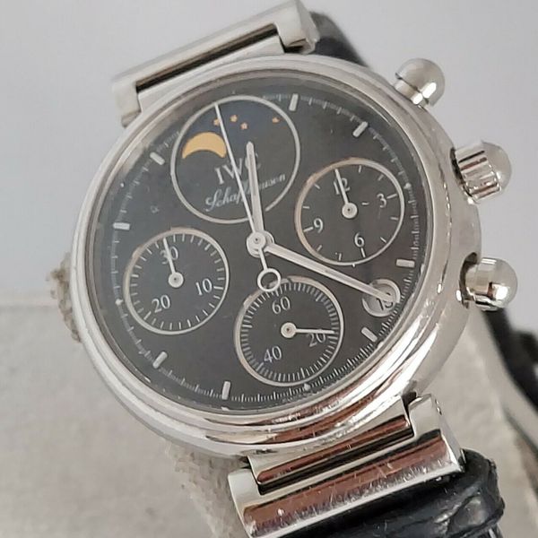 STUNNING! IWC Schaffhausen Da Vinci Quartz Chronograph Moon Phase Watch ...