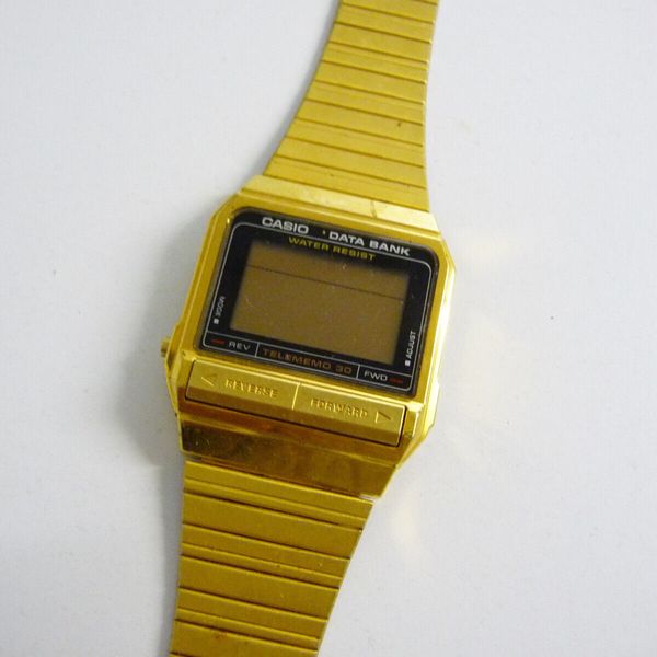 Vintage Casio Data Bank wrist watch; Telememo 30; Korea LCD display; DB ...