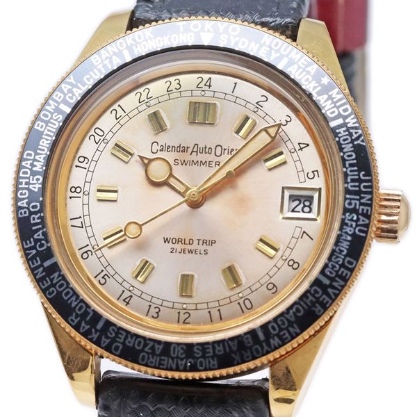 Orient Calendar Auto Orient Swimmer World Trip T-29763 Orient Calendar ...