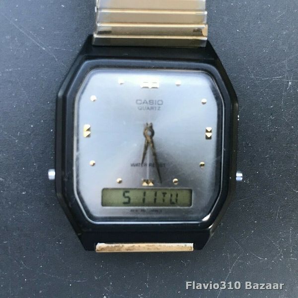 Custom CASIO AQ-16W (308) Korea M Ana-Digi Alarm Chrono 32mm watch ...