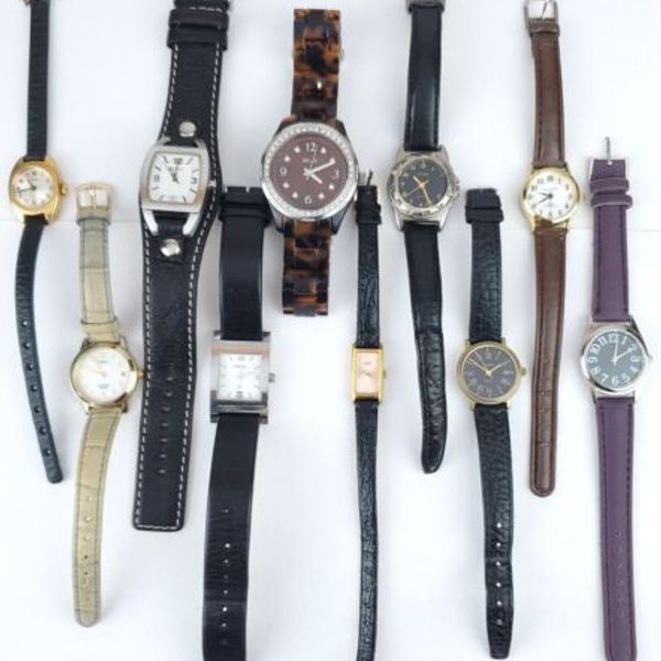 Ladies Wrist Watch Lot of 10 Pulsar Fossil Relic Guess Timex More Need ...