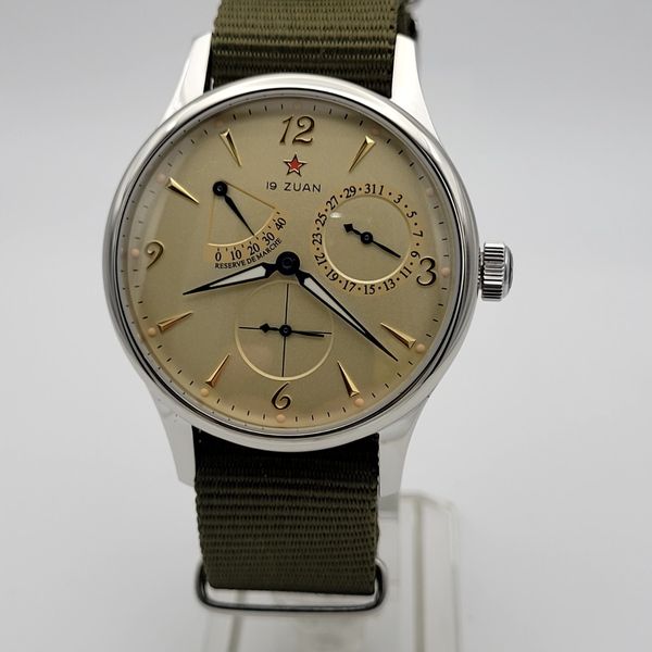 1963 Pilots Watch SEIKO TMI Automatic Movement Power Reserve Date 50m ...