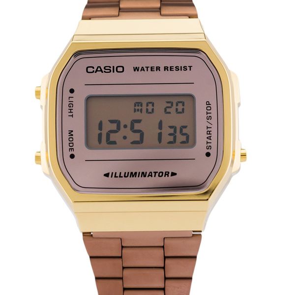 Vintage A168WECM-5D Rose Gold Mix Digital Watch | WatchCharts Marketplace