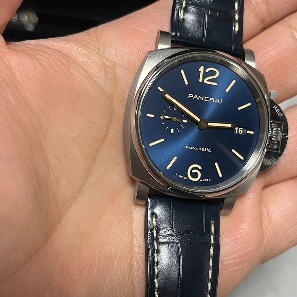 [WTS] Panerai Luminor Due 927 42mm Blue Sunburst Dial,Titanium Case ...