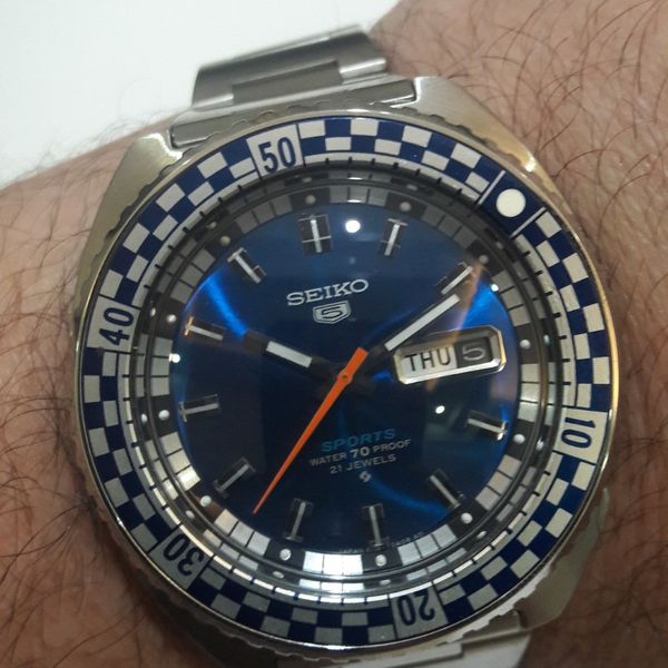 Seiko 5 sports automatic Rally Diver 6119-7173 vintage watch 1970 ...