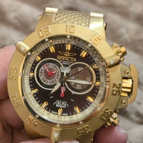 Invicta Subaqua NOMA III Chrono Project ABDA, Model 5405 Gold With ...