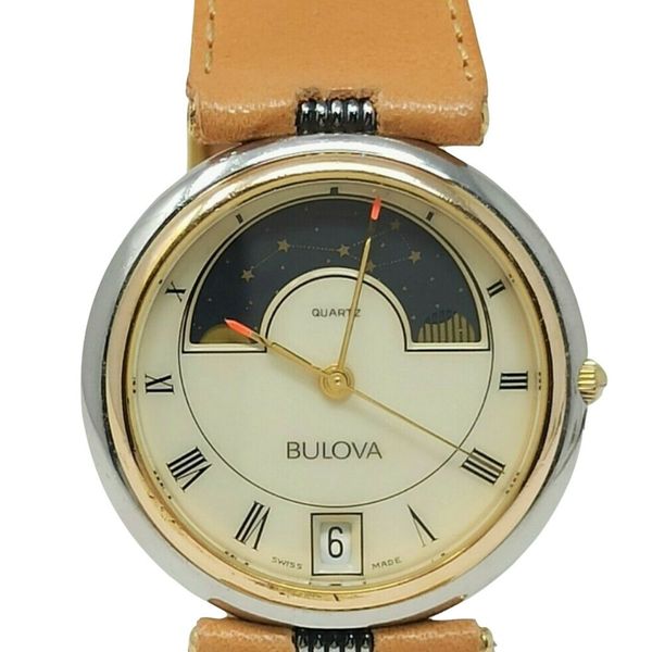 Orologio Bulova moon phase vintage watch 80s very rare clock 32 mm ...