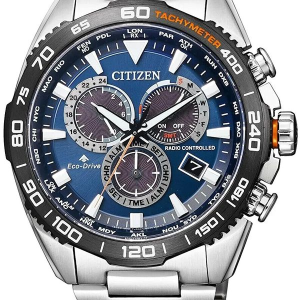 Citizen Promaster Land Eco-Drive Chronograph Men's Blue Dial Watch ...