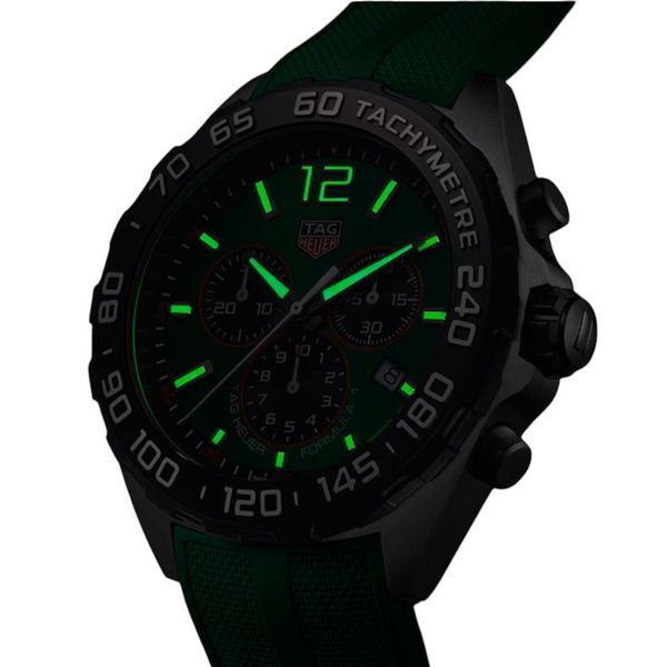 New Tag Heuer Formula 1 Quartz Chronograph Green Men's Watch CAZ101AP ...