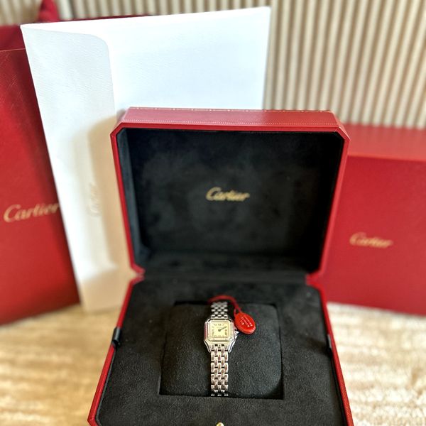Cartier Panthere Mini Watch Model 4188 WSPN0012 Stainless White Dial ...