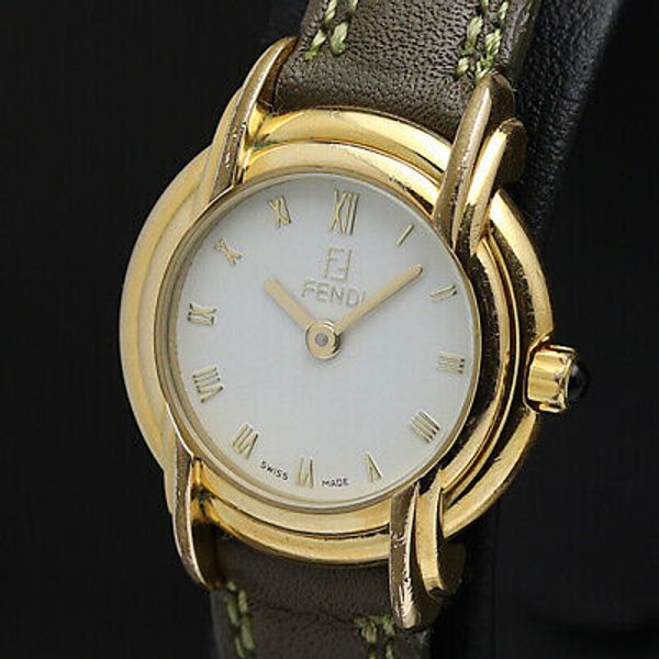 FENDI Watch 300L 019-574 Quartz 18K Gold Plated T2284 | WatchCharts ...