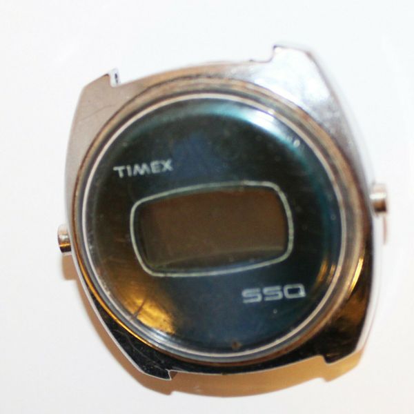 Timex Vintage SSQ digital wrist watch LCD used not running no strap H ...