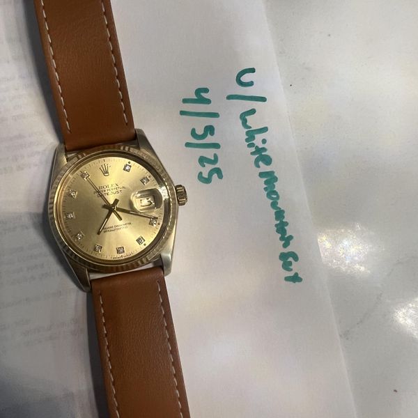 [WTS][WTT] Rolex 16018 Datejust 18kt factory Diamond dial | WatchCharts ...