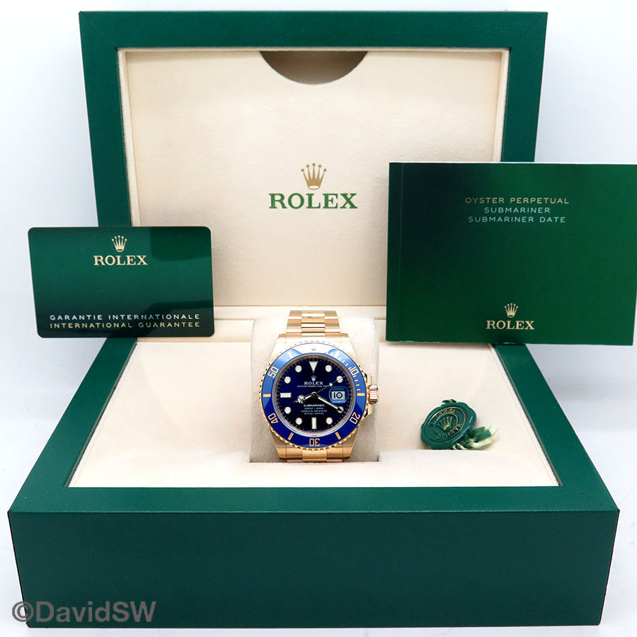 FS: Rolex 126618LB SUBMARINER DATE 41MM-18K YELLOW GOLD-BLUE DIAL ...