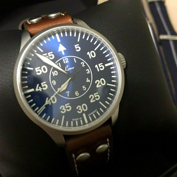 Laco Aachen Blue 39mm Automatic Watch and 5 Straps | WatchCharts