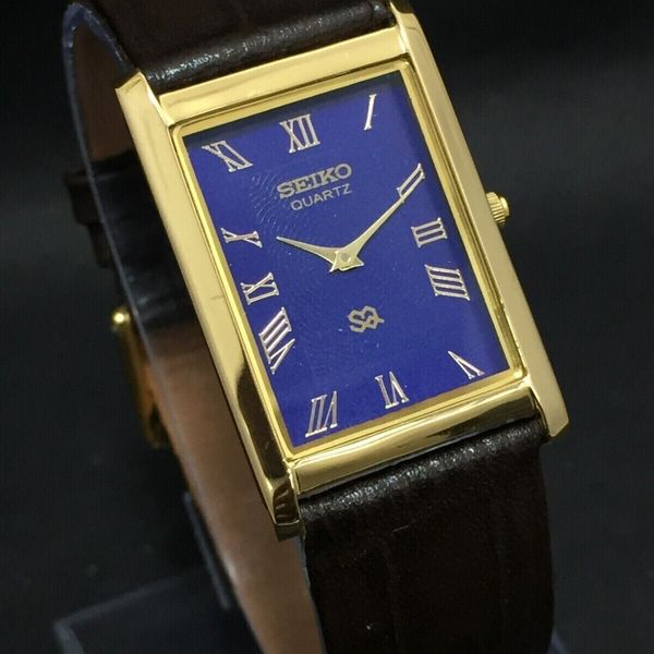 Seiko Slim Quartz Japanese BLUE FACE DIAL Wrist Watch for Men's FK008 ...