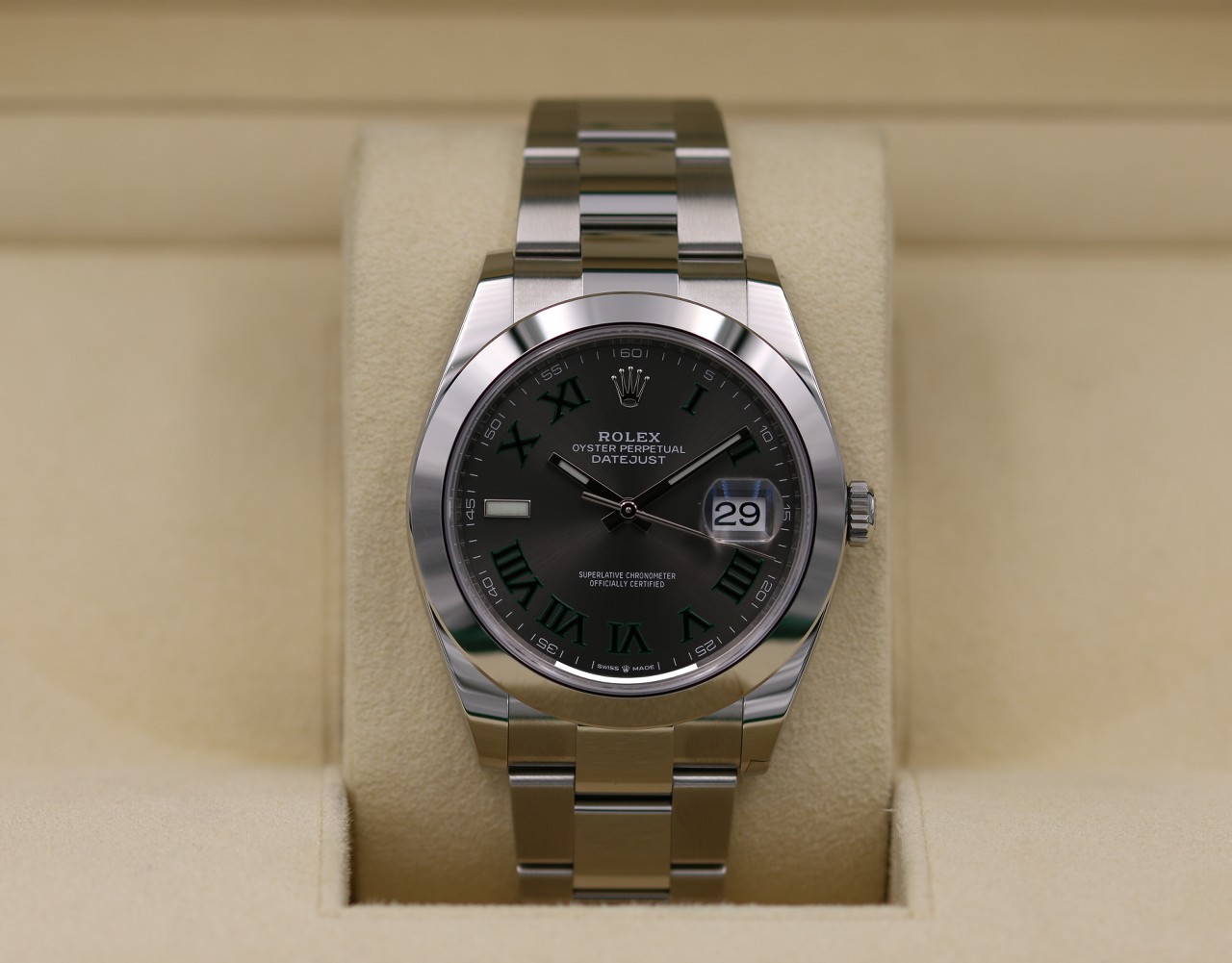 FSOT: Rolex DateJust 41 126300 Slate Roman Dial Smooth Bezel - 2019 ...