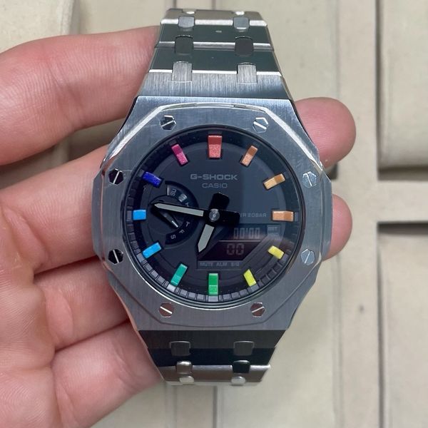 Casio G-shock GA2100 Mod â CasiOakâ - Rainbow | WatchCharts Marketplace