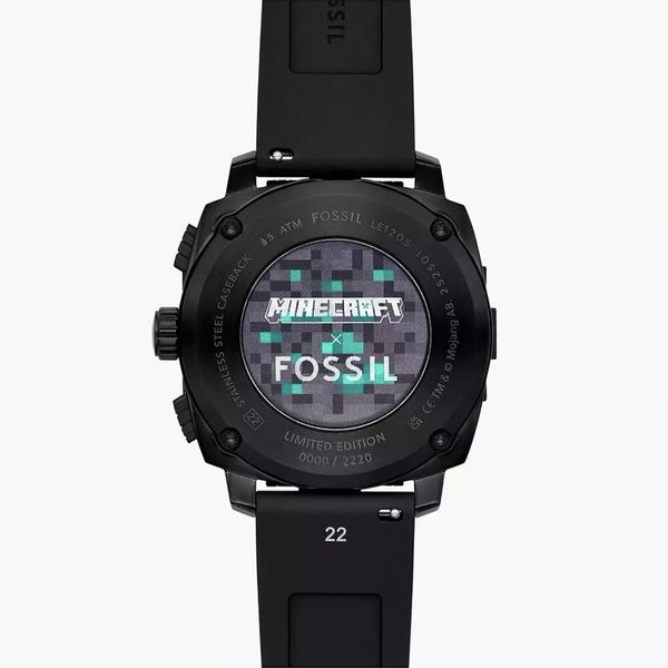 Minecraft x Fossil Limited-Edition Deepslate Chronograph Watch ...