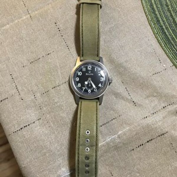 Mens 2008 BULOVA 96A102 Commemorative Military WW2 Hack Watch NEW ...