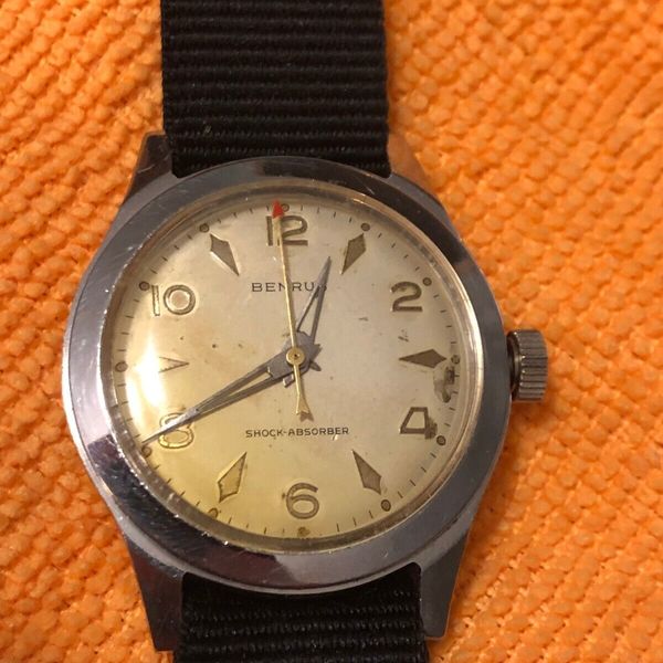 Vintage 34mm Swiss-made Stainless Steel Benrus Watch from the 60s ...
