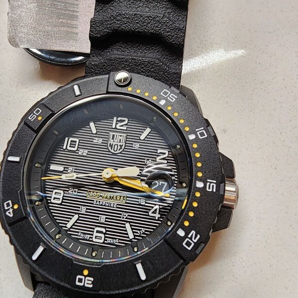 Luminox 3600 Series Navy SEAL Foundation Black/Yellow Dial Rubber Strap ...