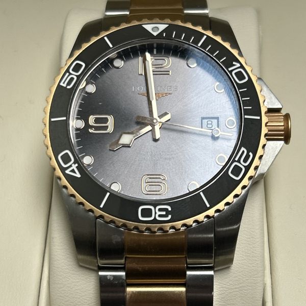 Longines Hydroconquest Automatic Grey And Rose Gold 41mm L37813787 ...