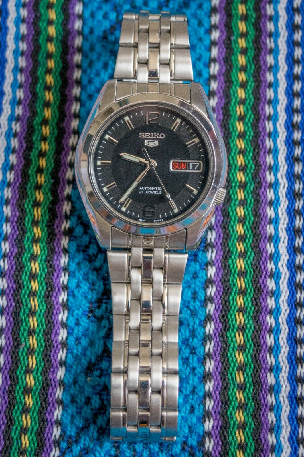 Seiko SNK393K1 - Seiko 5 Men's Automatic Wrist Watch - Stainless Steel ...