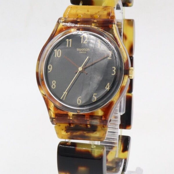 New Swiss Swatch Ecaille Brown Tortoise Stretch Women Watch 34mm GC113A ...