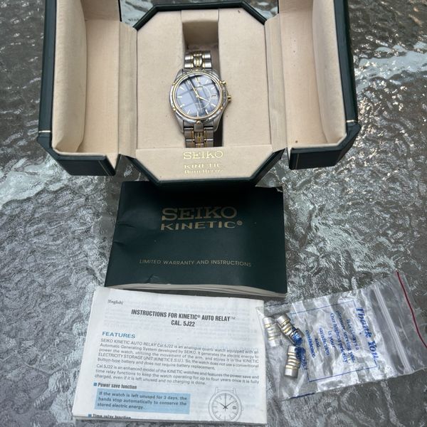 Seiko 5M42-0A19 Kinetic Indicator Gentleman's Wristwatch | WatchCharts ...