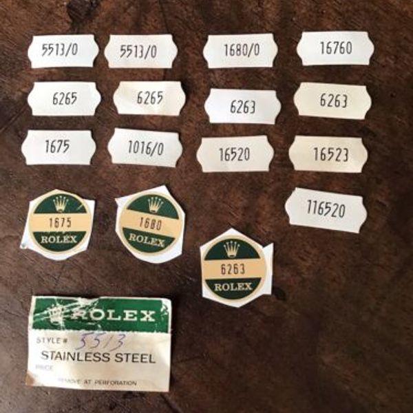 Rolex sticker Box + Circle Adesivi - Vintage Anni 1960/90 - Varie Ref ...
