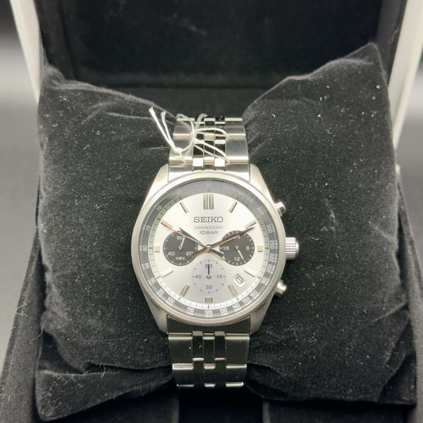 Seiko SSB425P1 Chronograph Men's Watch Quartz Stainless Steel White Dial 100M | WatchCharts ...