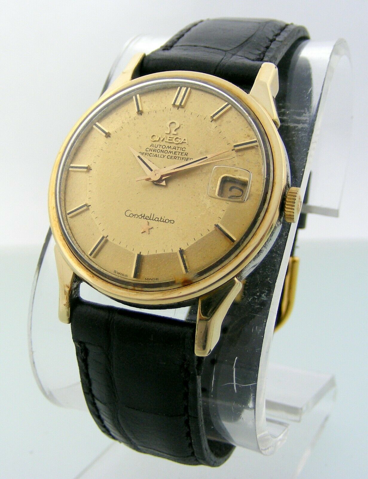 Vintage big 34mm omega Constellation ref.168.005 Cal.561 circa 1966 pie pan dial | WatchCharts ...