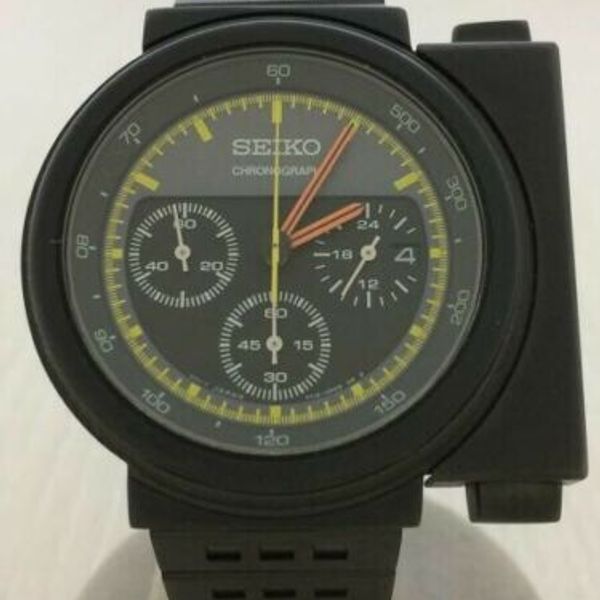 Seiko Giugiaro Aliens Ripley Mens PVD Black Chronograph SCED037 7T12 ...
