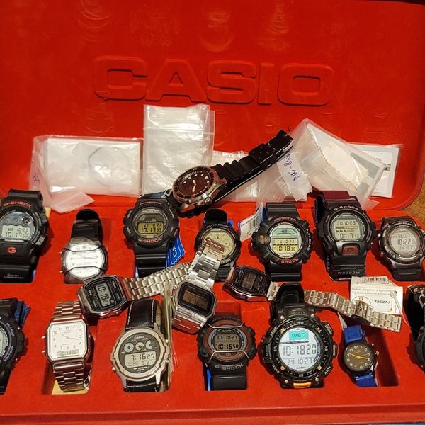 CASIO G-SHOCK VINTAGE WATCH 14 WATCHES IN ORIGINAL CASIO CASE NÂ°11 NOS ...