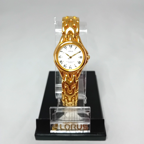 Lorus by Seiko Womens Gold Coloured Quartz Watch And Box. New Battery ...