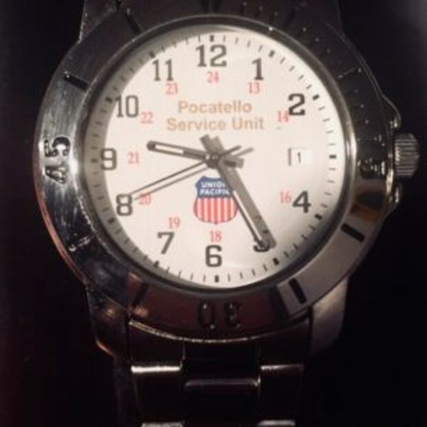 TFX Bulova Wristwatch Union Pacific Pocatello Service Unit Railroad NEW ...
