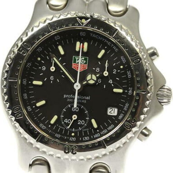 TAG HEUER Sel CG1110-0 Chronograph black Dial Quartz Men's Watch_524660 ...