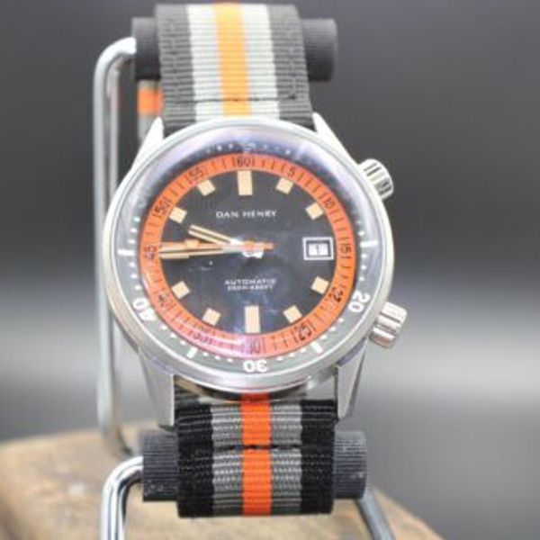 Dan Henry 1970 Automatic Diver Compressor 44mm Discontinued Limited Ed ...