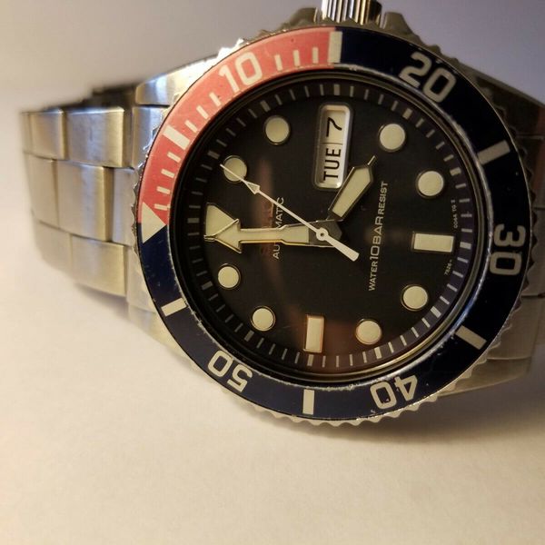 Seiko SKX033 (7s26-0040) Pepsi Diver 100 bar 40mm aka Seiko Submariner ...