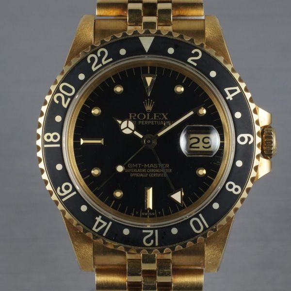 FS: 1985 Rolex 18K GMT Ref: 16758 with Unpolished Case | WatchCharts ...