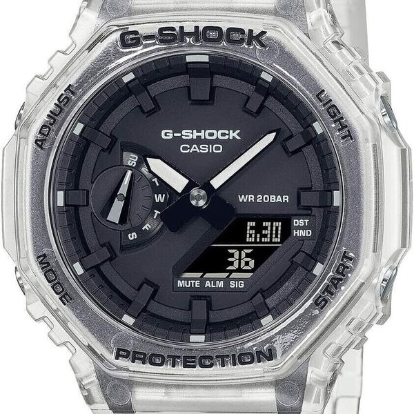 Casio G-Shock GA-2100SKE-7A Transparent Men's Watch | WatchCharts ...