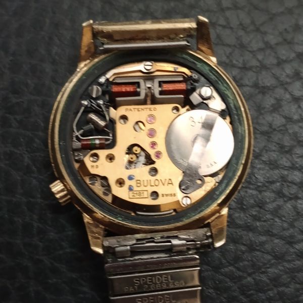 Vintage Bulova Accutron 2181 14k Gold Filled Mens Wristwatch For Parts ...